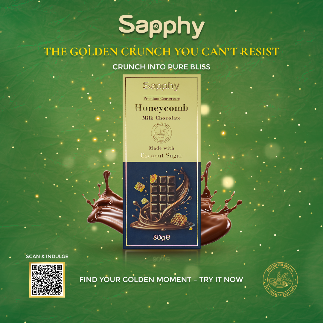Sapphy Premium Honeycomb Milk Chocolate – 80g | Made with Coconut Suga ...