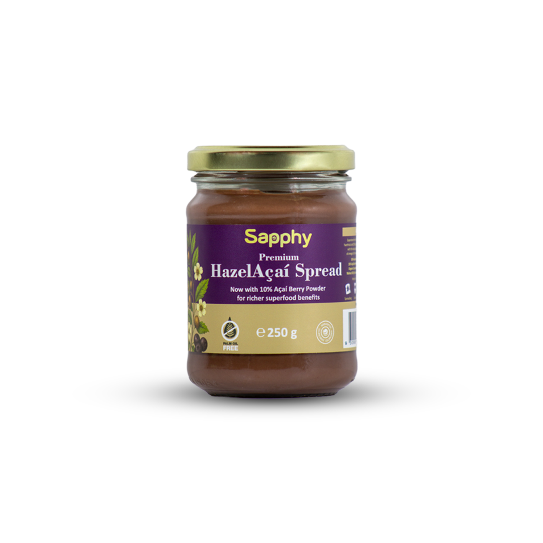 Sapphy Premium HazelAçaí Spread – 250g | Superfood Hazelnut & Açaí Ble ...